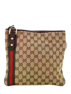 Gucci Jolicoeur Messenger Bag Gg Canvas - Brown