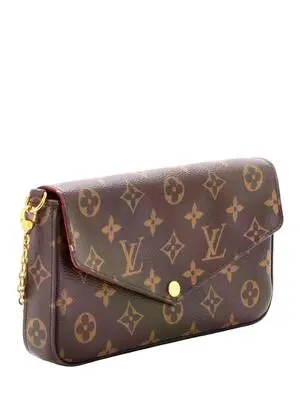 LOUIS VUITTON Felicie Pochette Monogram Canvas Brown
