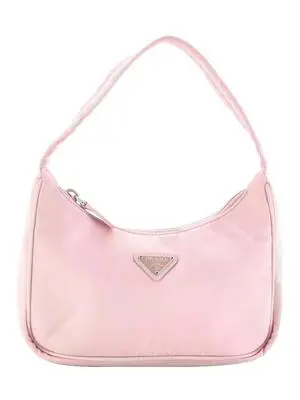 Prada Re-edition 2000 Tessuto Mini Hobo Bag - Pink