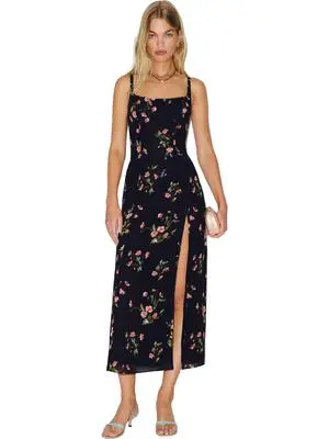 Reformation Alycia Knit Midi Dress In Black - 70% Off | Editorialist