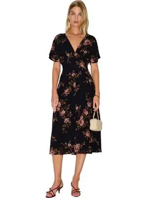 REFORMATION Doranni Dress Black