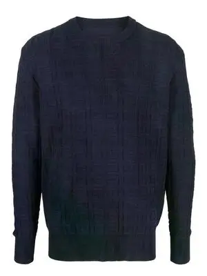 Givenchy 4g Patterned-knit Jumper - Blue