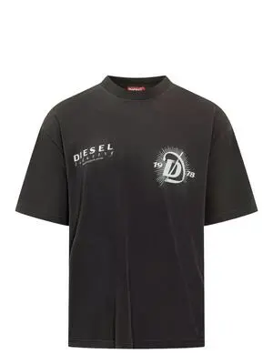 DIESEL® T-boggy-v6 Graphic-print T-shirt - Grey