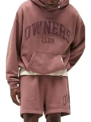 REPRESENT Owners' Club Cotton Graphic Hoodie - Smoked Rose