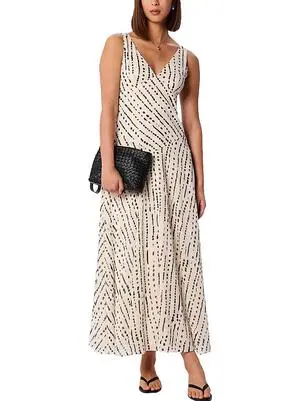 Whistles Dashed Spot Dobby Maxi Dress - White/multi