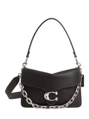 COACH Coach Restored Chain Tabby Shoulder Bag Silver/black