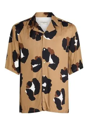 Officine Générale Eren Printed Twill Shirt - Camel
