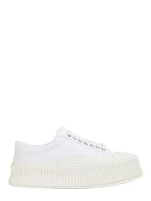 JIL SANDER Canvas Sneakers - White