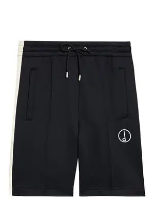 Dunhill Striped Jersey Drawstring Shorts - Black