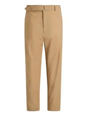 Officine Générale Owen Belted Cotton-poplin Pants - Sand
