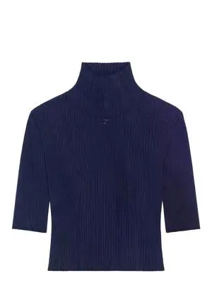 COURREGES Logo-detail Top - Blue