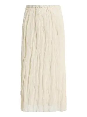 RÓHE Textured Cotton-blend Maxi Skirt - Ivory