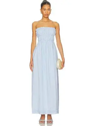 SNDYS Ines Strapless Maxi Dress - Blue