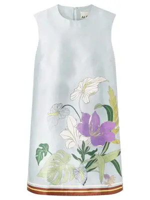 ALEMAIS Alfie Floral-print Mini Dress - Blue