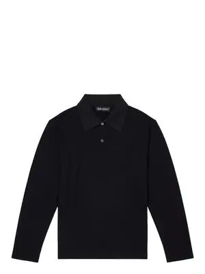 Our Legacy Cotton-jersey Polo Shirt - Black