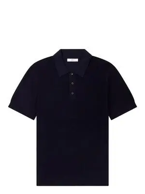 Mr P. Organic Cotton And Cashmere-blend Polo Shirt - Blue