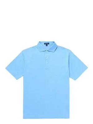 Peter Millar Excursionist Stretch-cotton And Modal-blend Polo Shirt - Blue