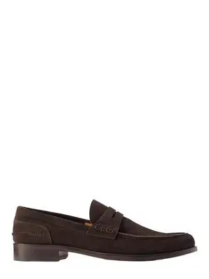Mr P. Split-toe Suede Penny Loafers - Brown