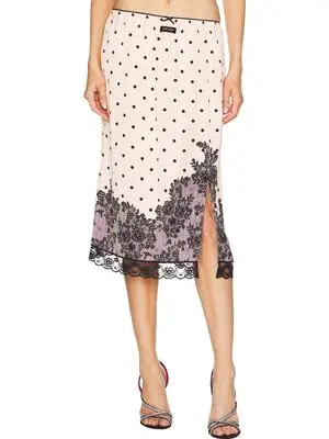 Marc Jacobs Layered Crinkle Chiffon Skirt - Blush Multi