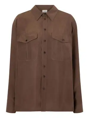 SAINT LAURENT Silk-habotai Shirt