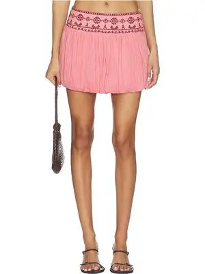 Rococo Sand Bubble Hem Mini Skirt - Pink