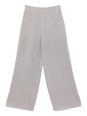 Emporio Armani Zip-fastening Wide-leg Trousers - Grey