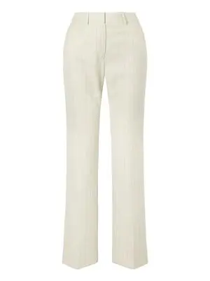 Acne Studios Pinstriped Wool Straight-leg Pants - Cream