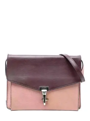 Burberry 2000-2017 Bicolor Leather Macken Crossbody Bag - Red