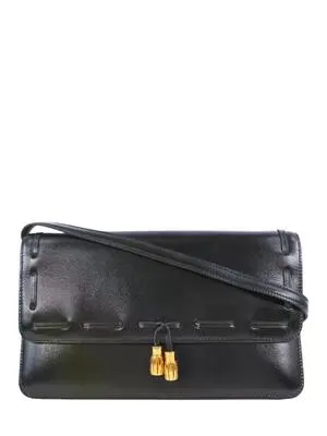 Hermès 1985 Calfskin Tassel Shoulder Bag Black