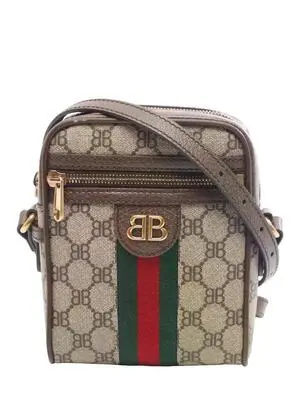 Balenciaga Bb Supreme Ophidia Hacker Crossbody Bag - Brown
