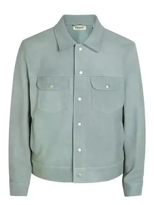 FRAME Pocket Leather Jacket - Blue