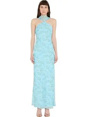 Amanda Uprichard Ashton Maxi Dress Pacific