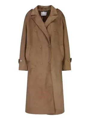 THE FRANKIE SHOP Double-breasted Coat - Brown