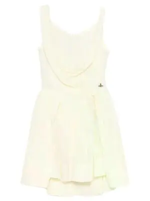 VIVIENNE WESTWOOD Sunday Draped Tiered Mini Dress - Neutrals