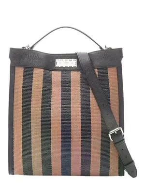 Fendi 2010-2025 Raffia Peekaboo X-lite Fit Satchel - Black