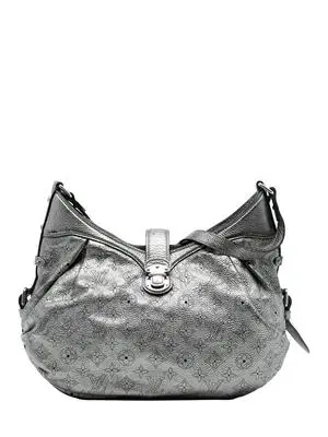 LOUIS VUITTON 2008 Monogram Mahina XS Crossbody Bag Silver