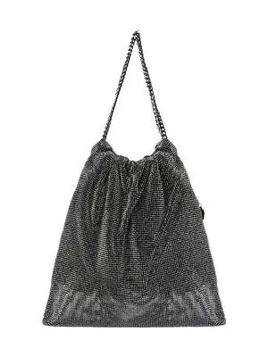 TWENTY FOURHAITCH Strass Mesh Drawstring Shoulder Bag