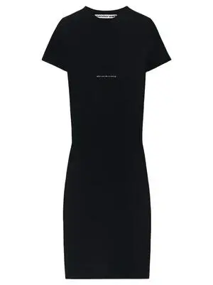 Alexander Wang Logo-detail Mini Dress - Black