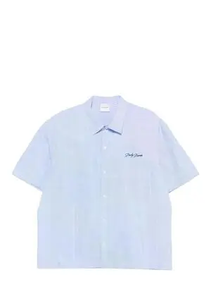 DAILY PAPER Striped Patch-pocket Shirt - Blue