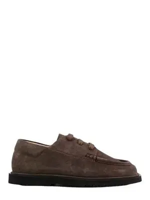 REFERENC Squared Toe Lace-up Shoe - Brown