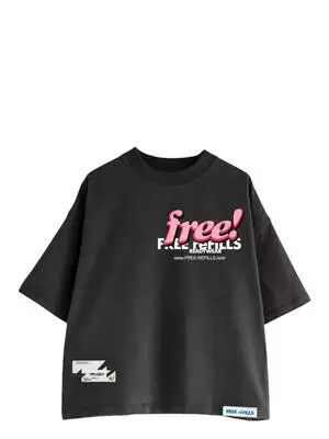 FREE REFILLS Tabloid T-shirt - Black