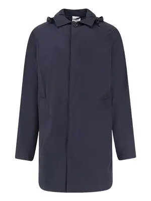 Aspesi Waterproof Coat With Removable Hood - Blue