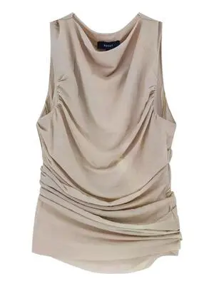 Soeur Irina Draped Top - Neutrals