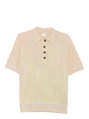 Eleventy Ribbed-trim Polo Shirt - Neutrals