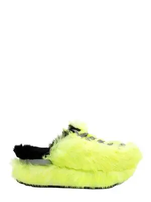 Hogan Fur-trimmed Slip-on Sneakers - Yellow