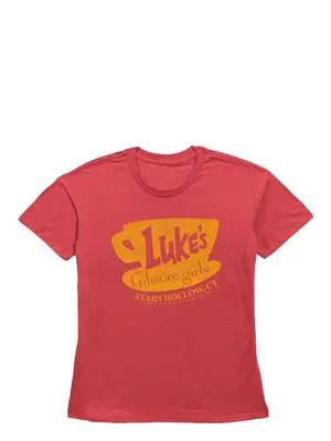 GILMORE GIRLS Luke's Stars Hollow Graphic T-shirt - Red