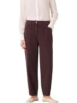 Whistles Tessa Relaxed Ankle Trousers - Brown
