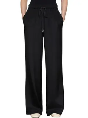 LAFAYETTE 148 NEW YORK Wide Leg Silk-Blend Pants