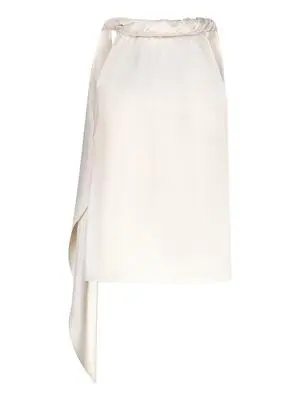 Loulou De Saison Wilma Twisted Collar Top - Indigo