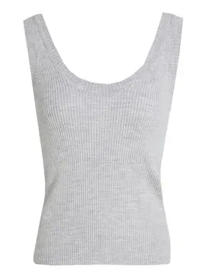 BRUNELLO CUCINELLI Ribbed Wool And Cashmere-Blend Tank